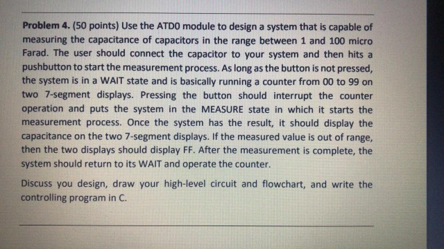 Problem 4. (50 points) Use the ATDO module to design | Chegg.com