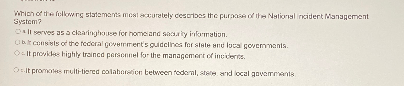 Solved Which of the following statements most accurately | Chegg.com