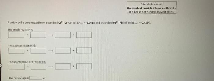 Solved The anode reaction bs The cathode reaction 1 : The | Chegg.com
