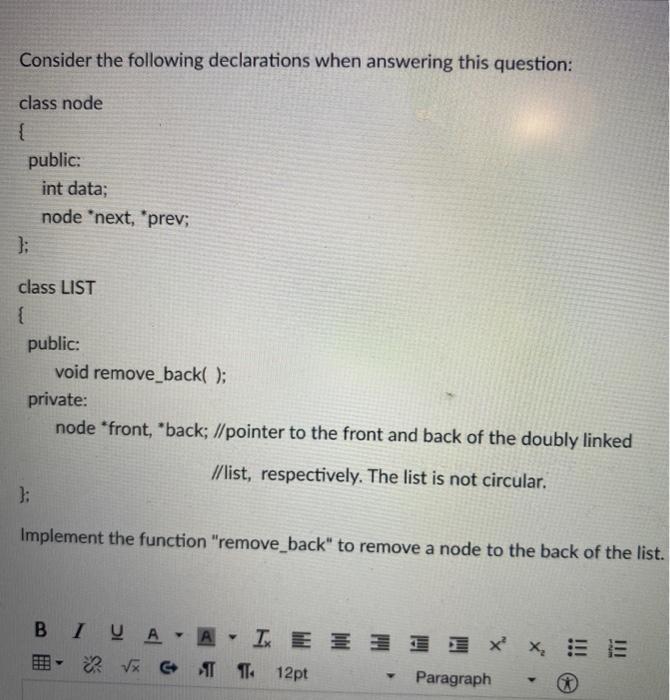 Solved Consider The Following Declarations When Answering
