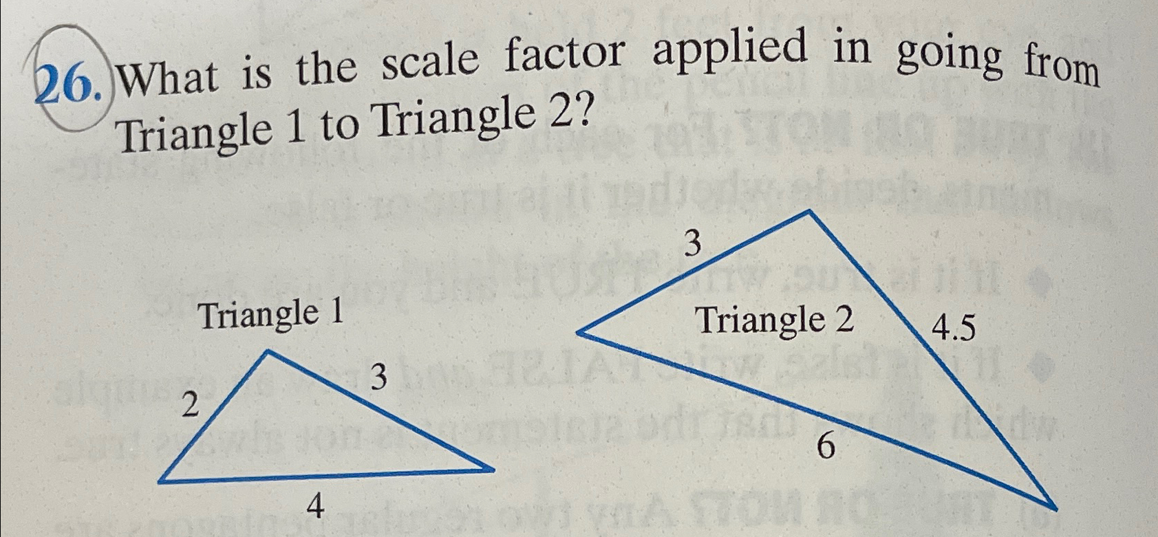 Solved What is the scale factor applied in going from | Chegg.com