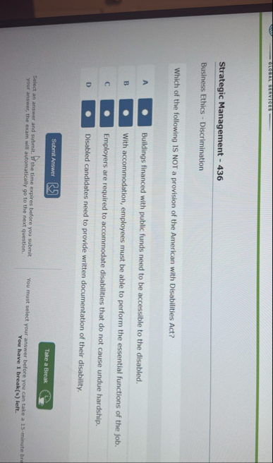 Solved Strategic Management - 436Business Ethics - | Chegg.com