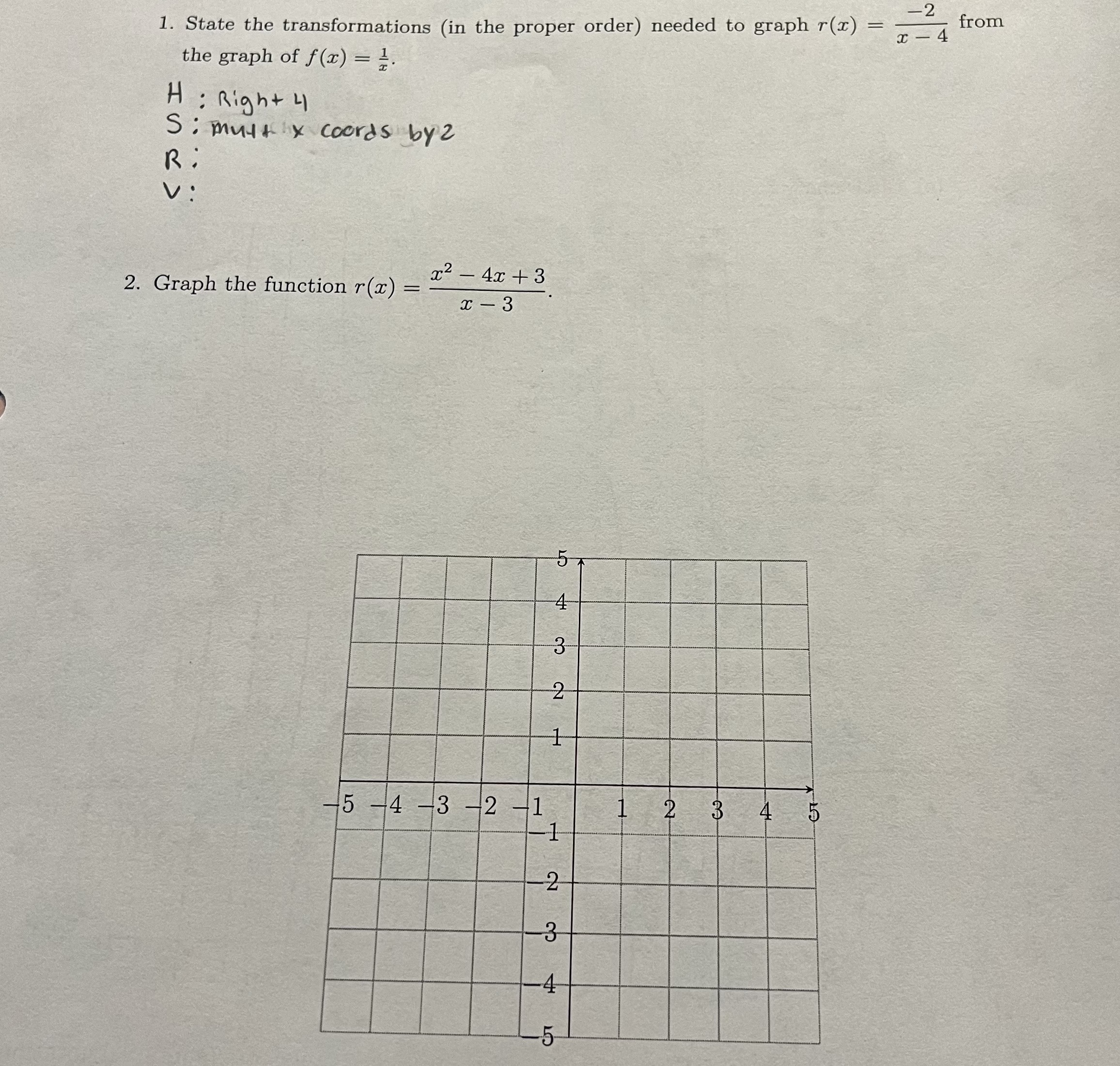 Solved State the transformations (in the proper order) | Chegg.com