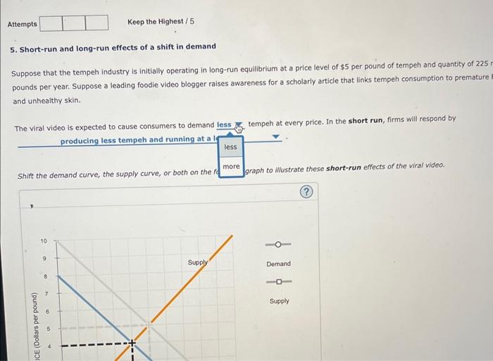 Solved 5. Short-run and long-run effects of a shift in | Chegg.com