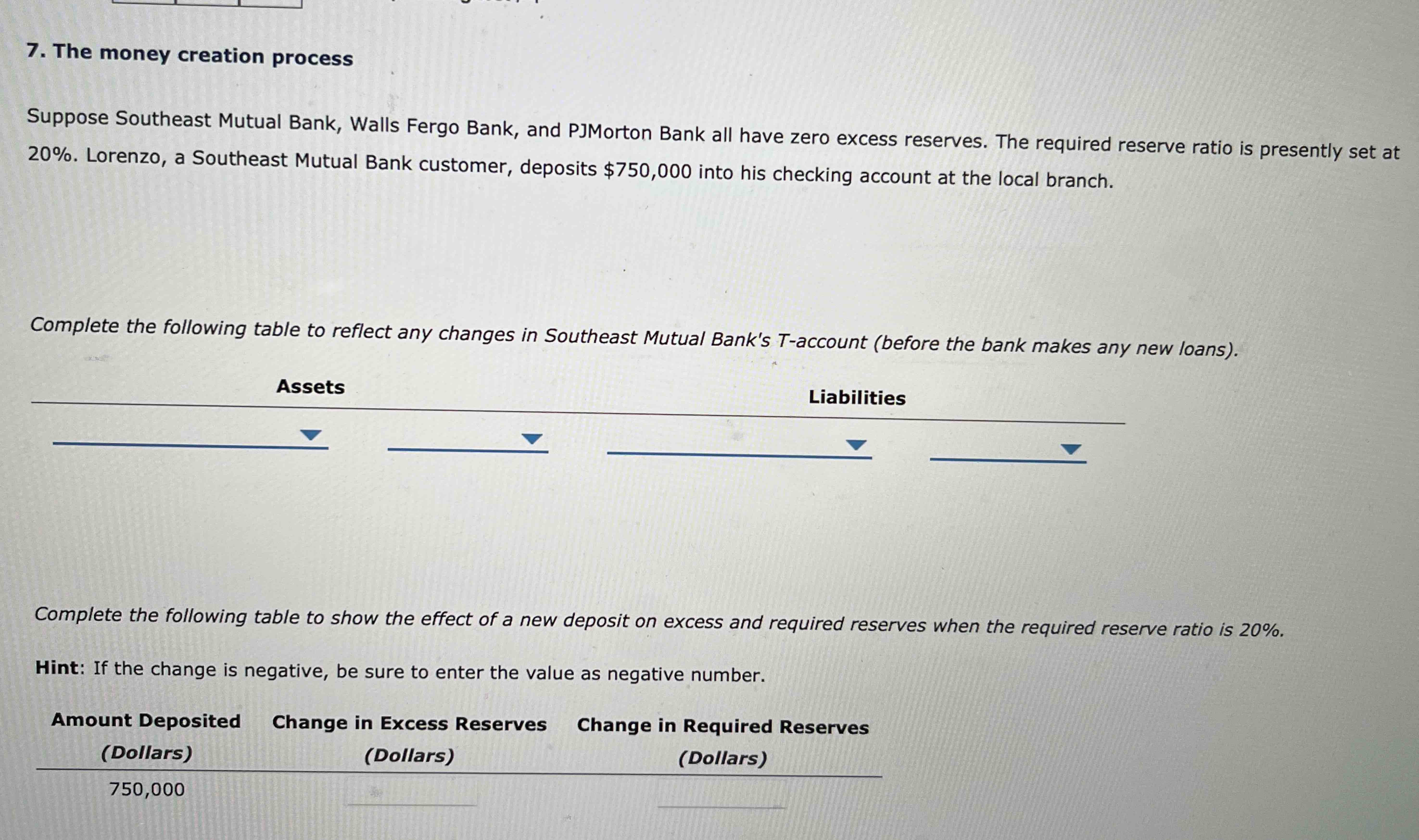 Solved Suppose Southeast Mutual Bank, Walls Fergo Bank, and | Chegg.com