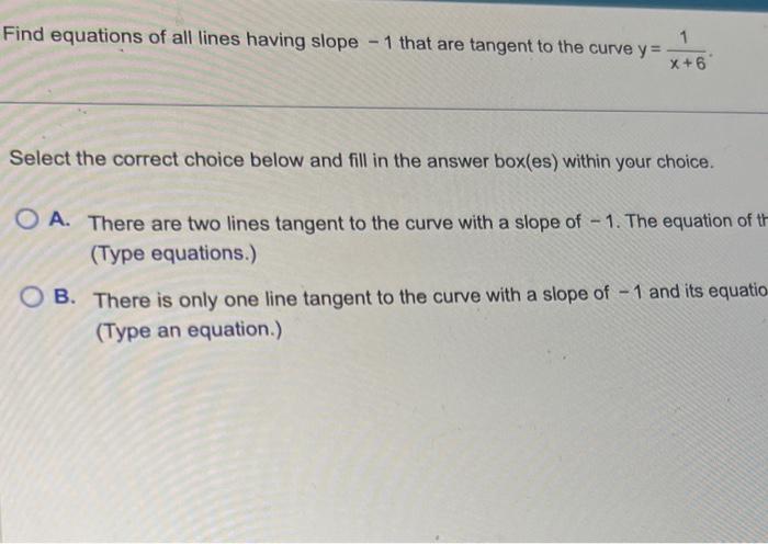 Solved Find equations of all lines having slope −1 that are | Chegg.com