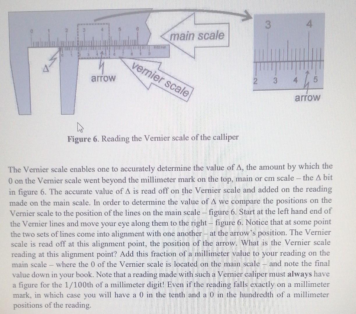 Solved The Vernier scale enables one to accurately determine | Chegg.com