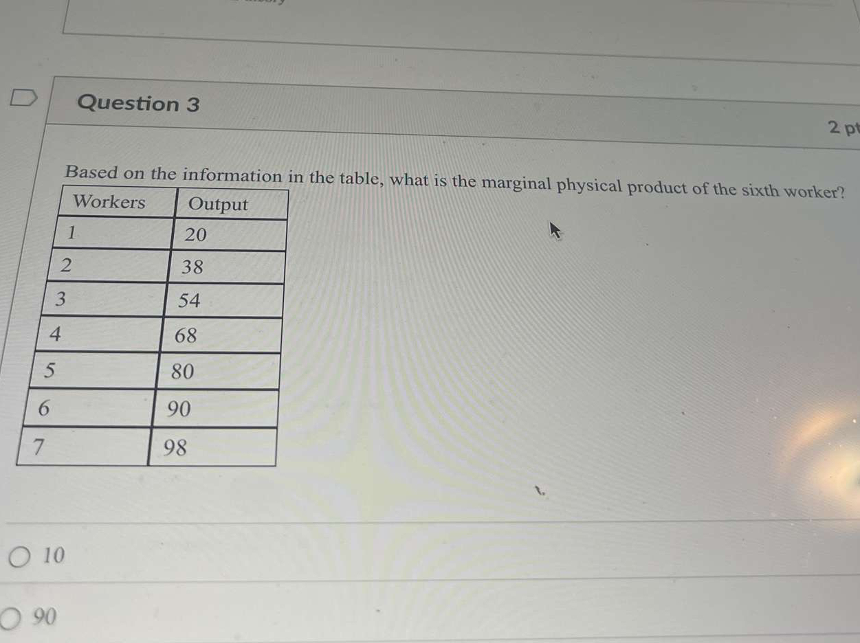 Solved Question 32 ﻿ptBased on the information in the table, | Chegg.com
