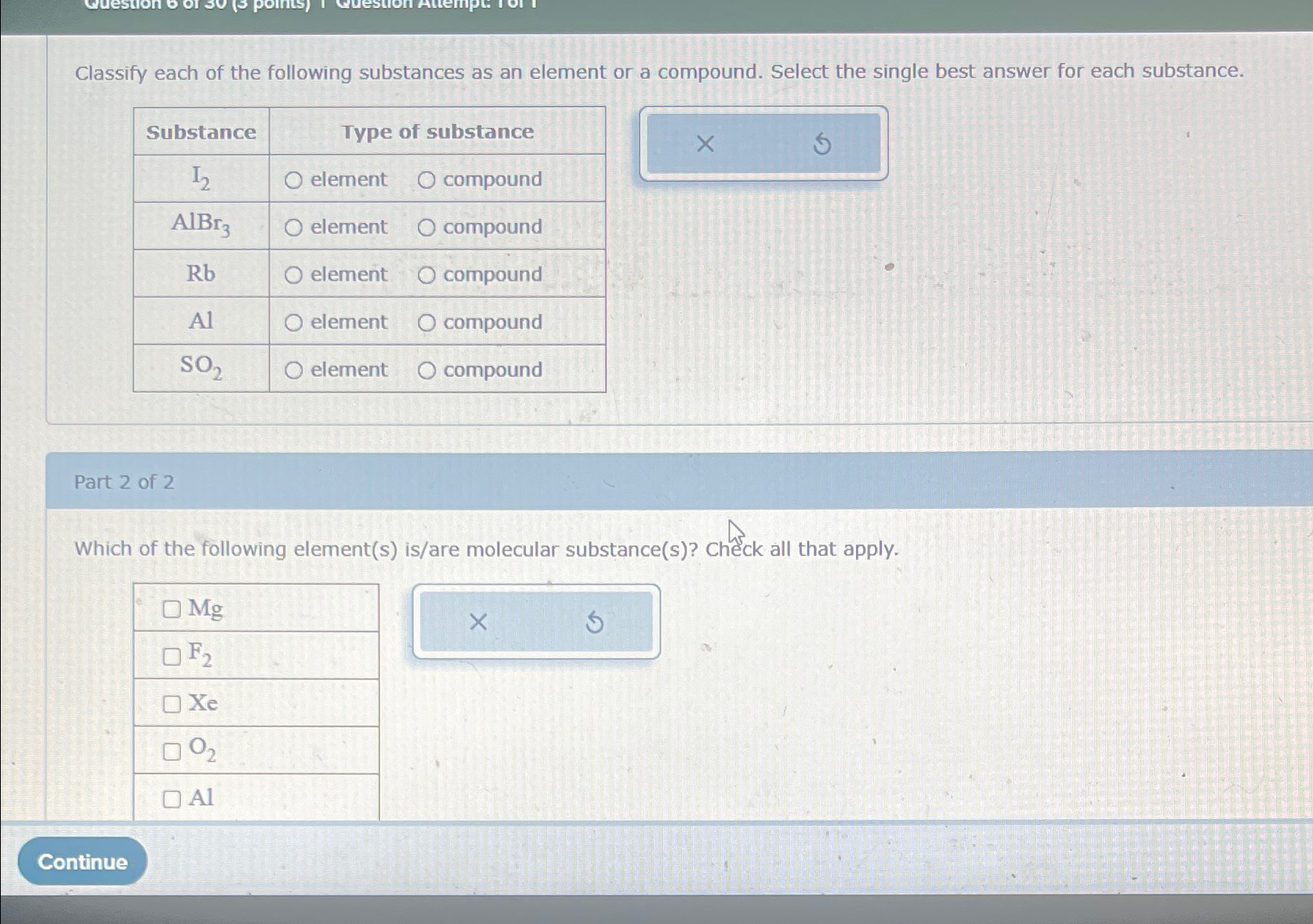 Solved Classify each of the following substances as an | Chegg.com