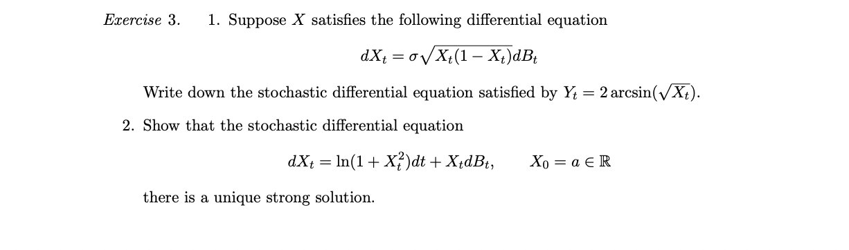 Solved Exercise 3. 1. ﻿Suppose x ﻿satisfies the following | Chegg.com