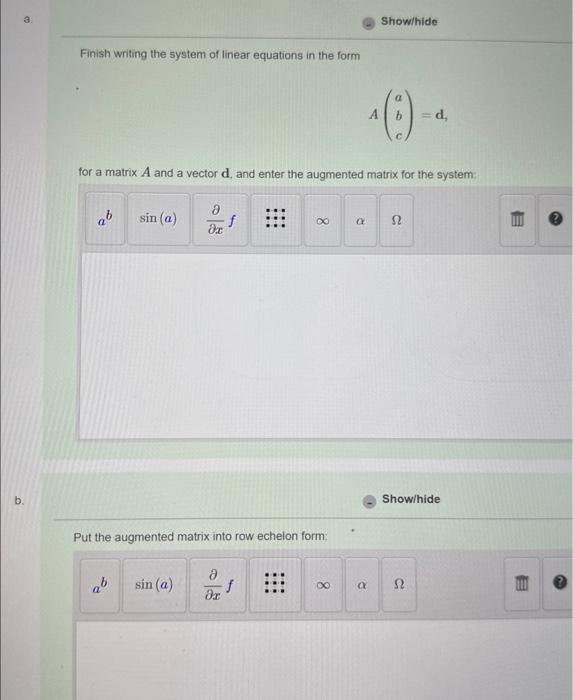 Solved Format: - Enter your solution as a matrix or a column | Chegg.com