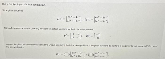 Solved This is the fourth part of a four-part problem If the | Chegg.com