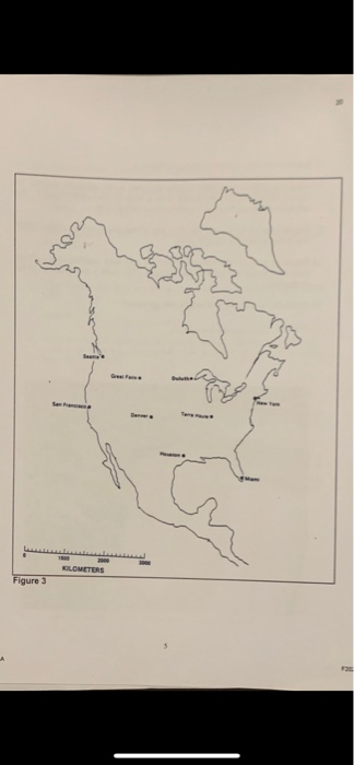 Solved 1ų 2000 KILOMETERS Figure 3 20 10. Examine the map | Chegg.com