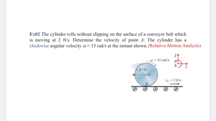 Solved Ex02 The cylinder rolls without slipping on the | Chegg.com