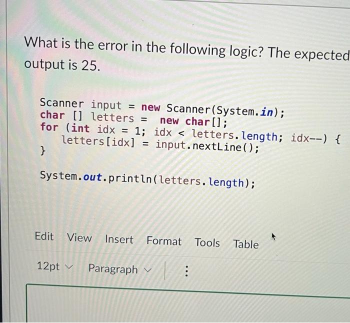 Solved What is the error in the following logic? The | Chegg.com