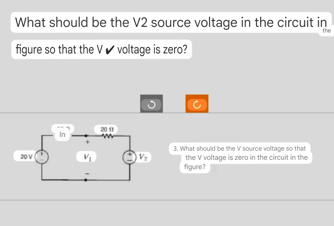 Solved What should be the V2 ﻿source voltage in the circuit | Chegg.com