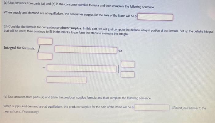 Solved (18 points) For a certain item, the demand function | Chegg.com