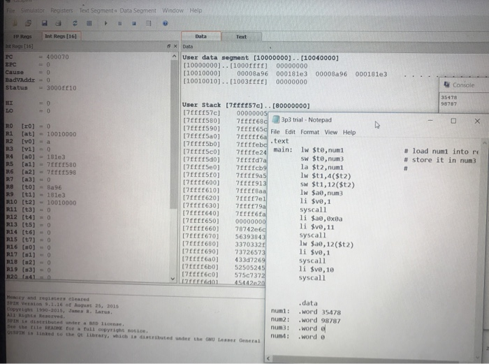 Solved Qt Spim question please help. I already give you the | Chegg.com