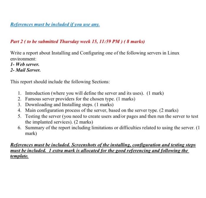 Solved Write a report about installing and Configuring one | Chegg.com