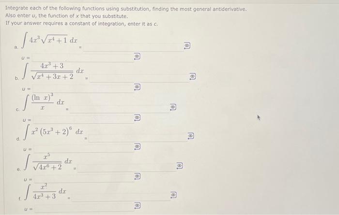 Solved Integrate Each Of The Following Functions Using