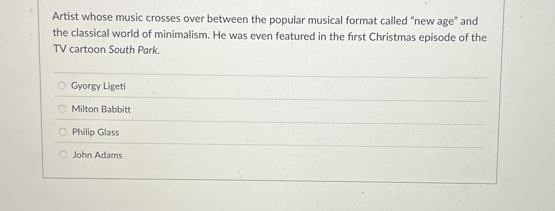 Solved Artist whose music crosses over between the popular | Chegg.com