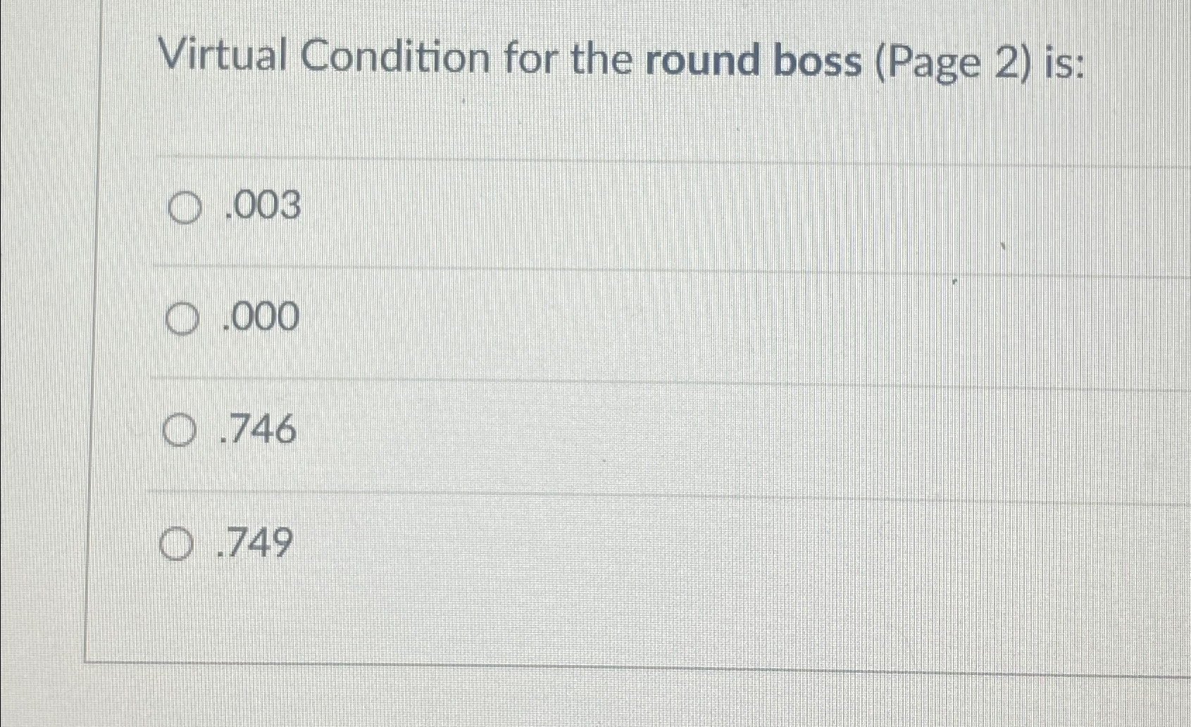 Solved Virtual Condition for the round boss (Page 2) | Chegg.com