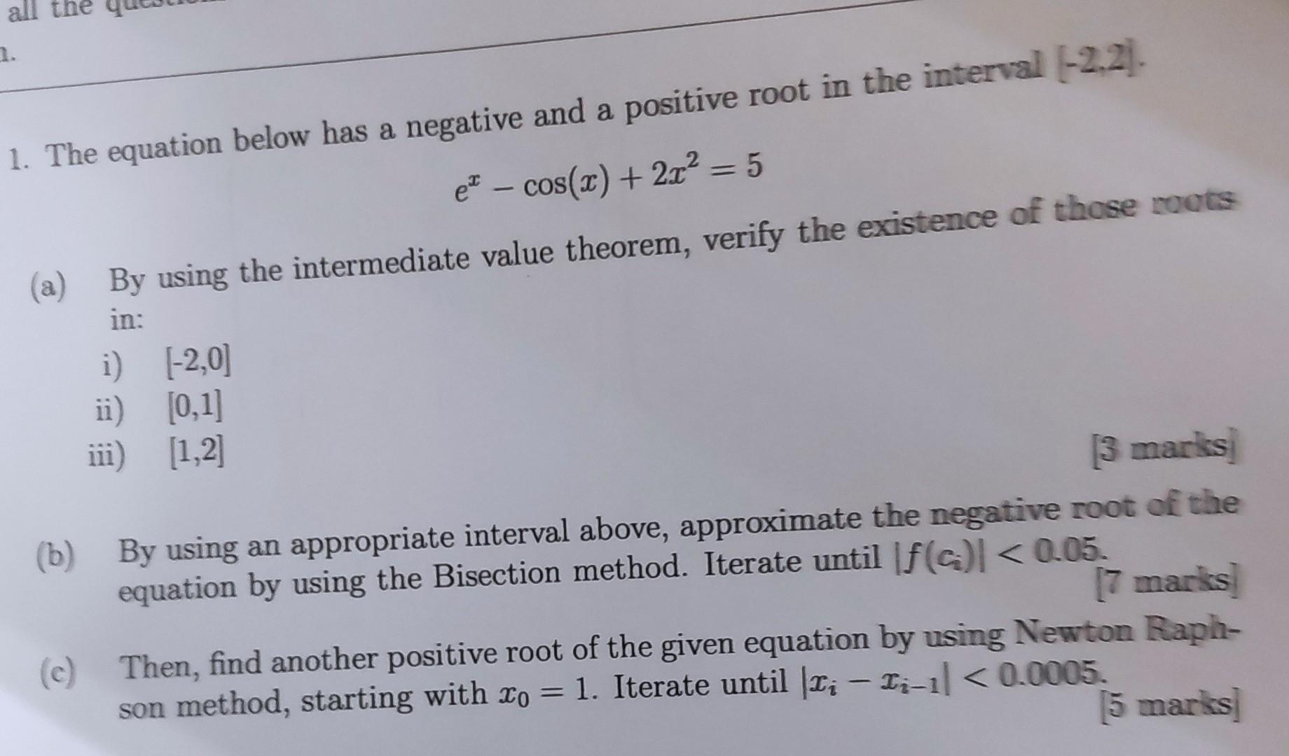 Solved 1. The equation below has a negative and a positive | Chegg.com