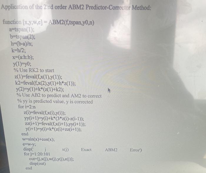 Solved Use a 4'th order Adams-Bashforth method to solve the | Chegg.com