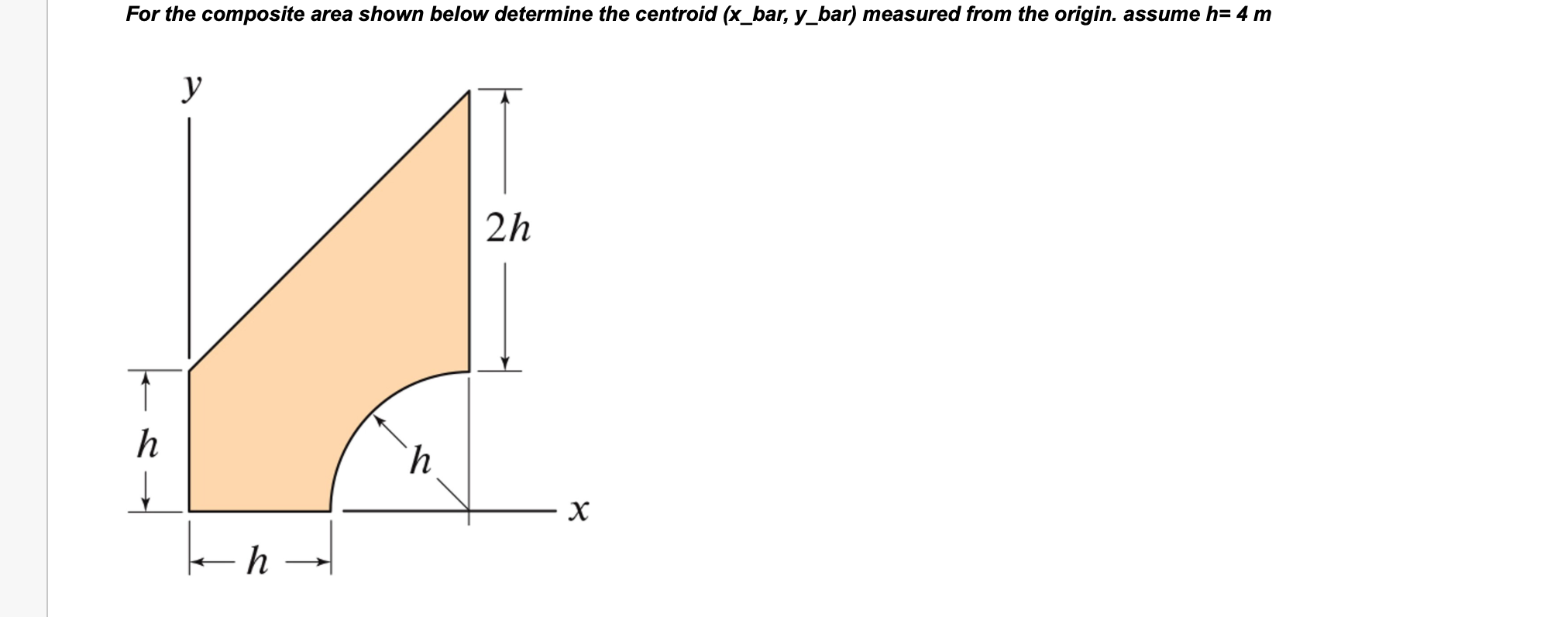 Solved For the composite area shown below determine the | Chegg.com