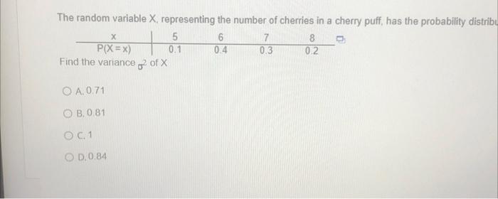 Solved The random variable X, representing the number of | Chegg.com