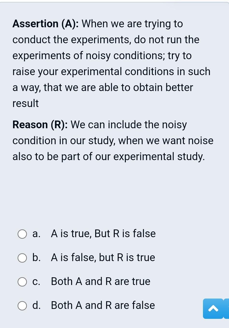Solved Assertion (A): When we are trying to conduct the | Chegg.com