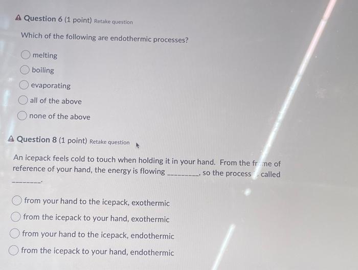 Solved A Question 3 (1 point) Retake question. The | Chegg.com