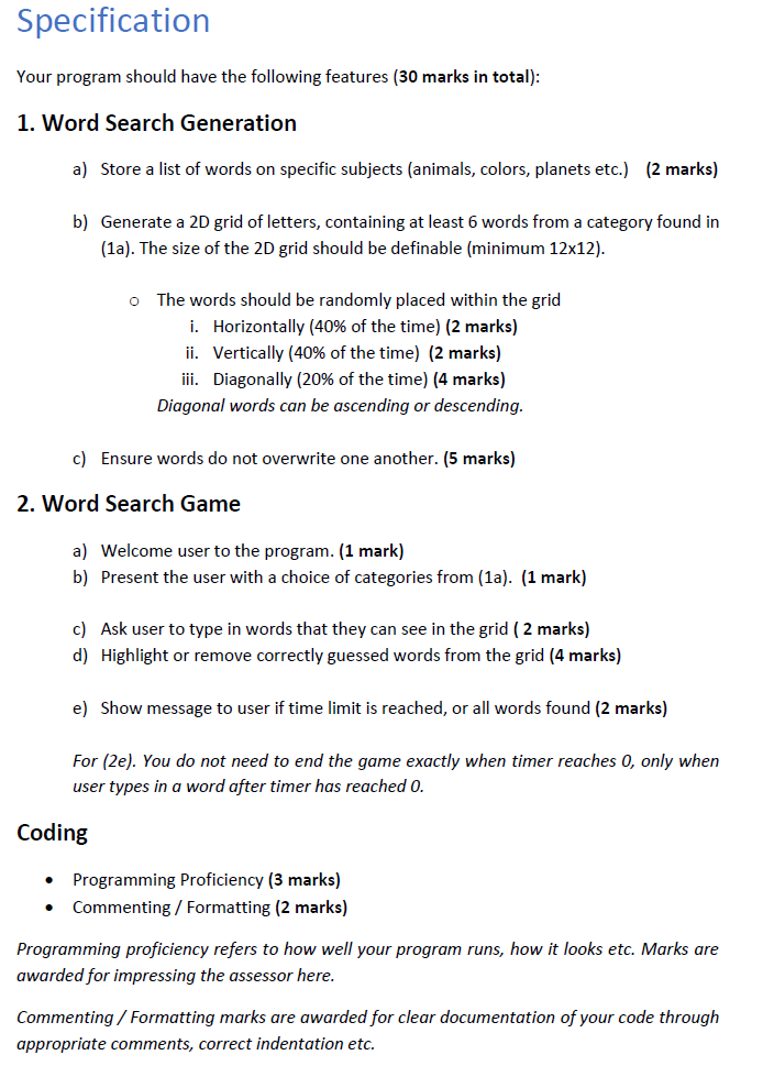 Introduction A Word Search Puzzle consists of a grid | Chegg.com