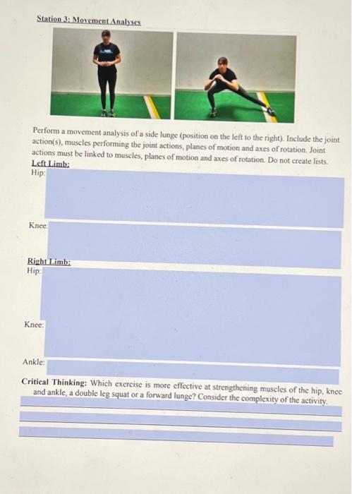 Solved Station 3: Movement Analyses Perform a movement | Chegg.com