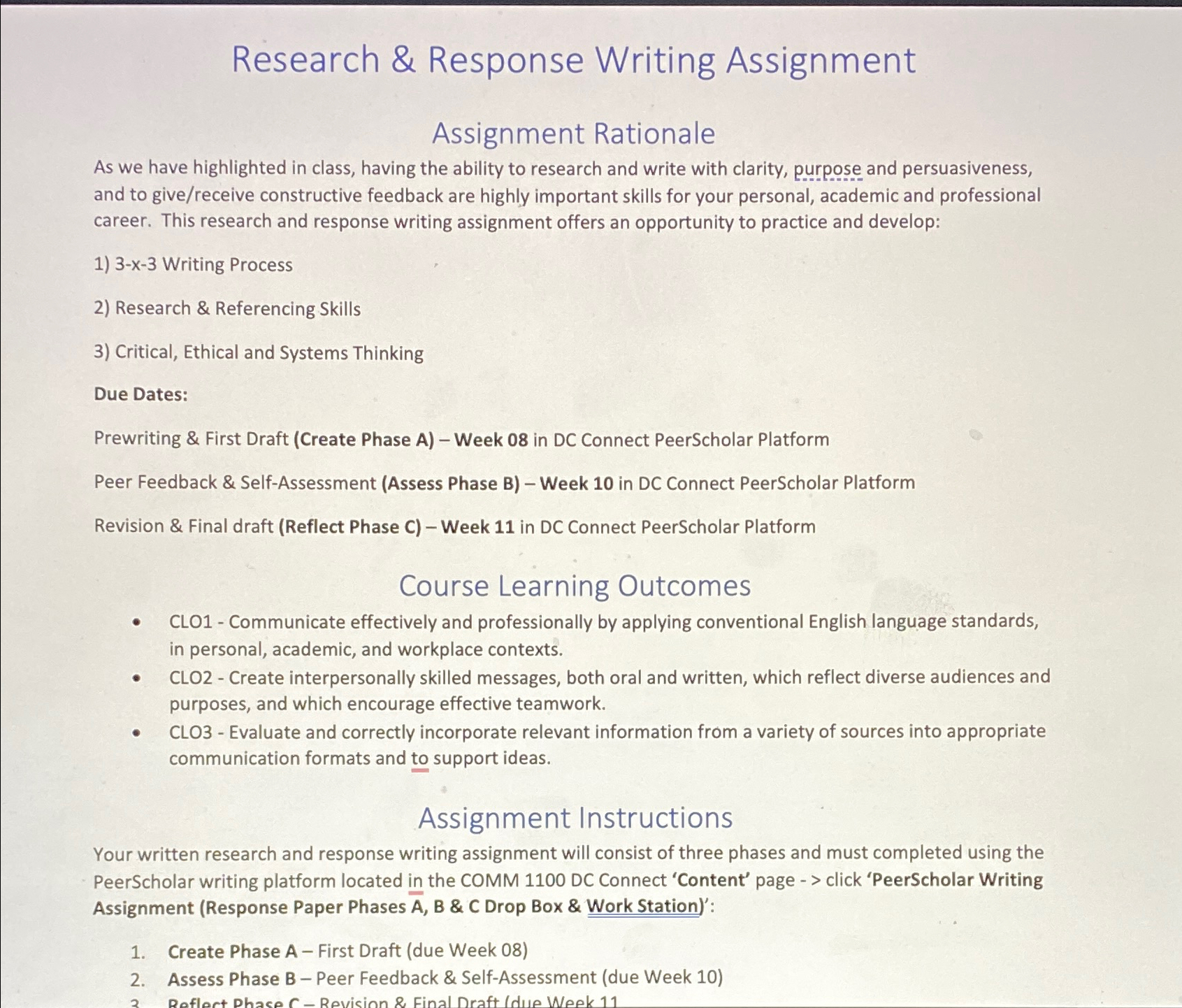 Solved Research & Response Writing AssignmentAssignment | Chegg.com