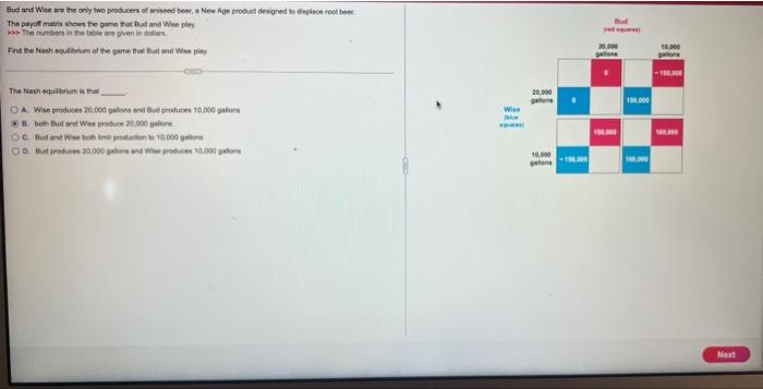 Solved Bud and Wise are the only two producers of aniseed | Chegg.com