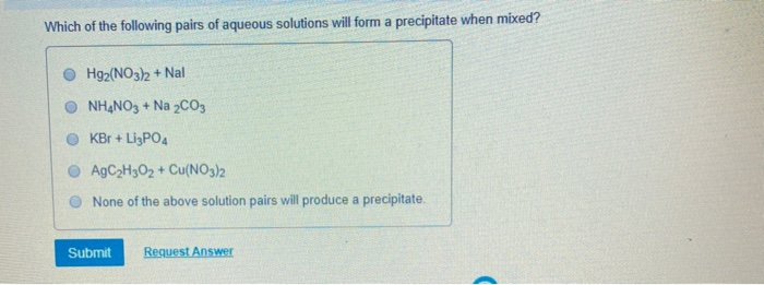 Solved Which of the following pairs of aqueous solutions | Chegg.com