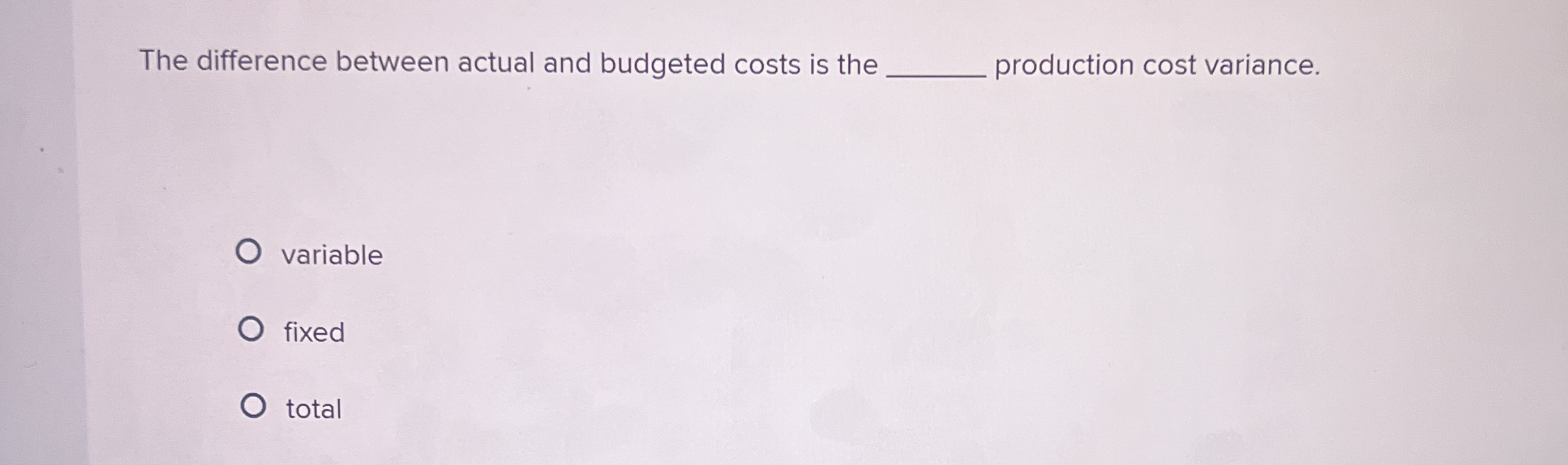 Solved The difference between actual and budgeted costs is | Chegg.com