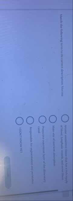 Solved Match the following term to its correct description: | Chegg.com