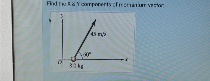 Solved Find the X&Y components of momentum vector: | Chegg.com