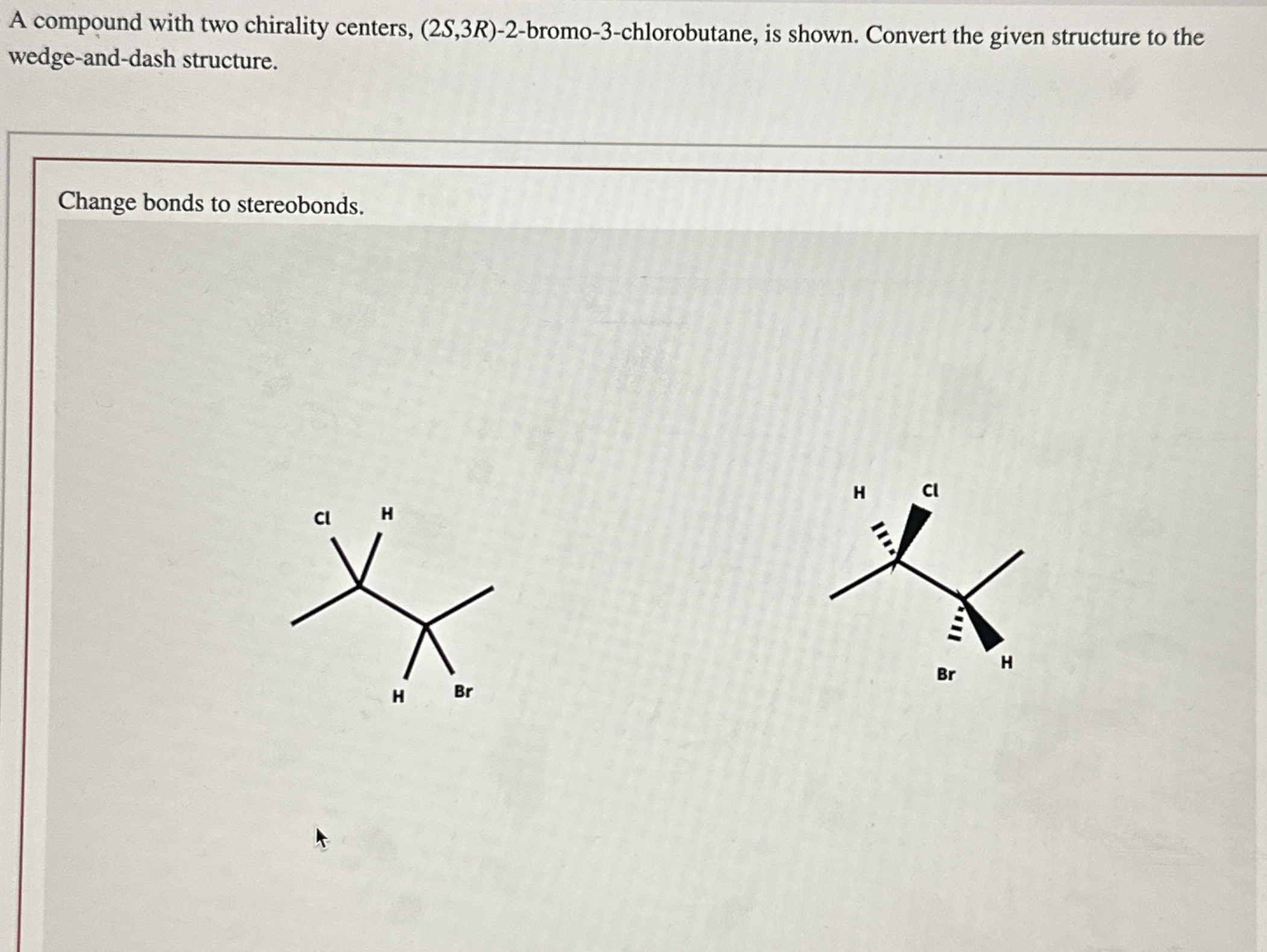 Solved A compound with two chirality centers, | Chegg.com