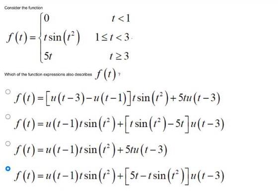 Solved Consider the function | Chegg.com