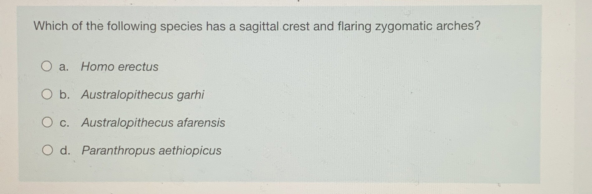 High Quality Solution Which Of The Following Species Has A Sagittal