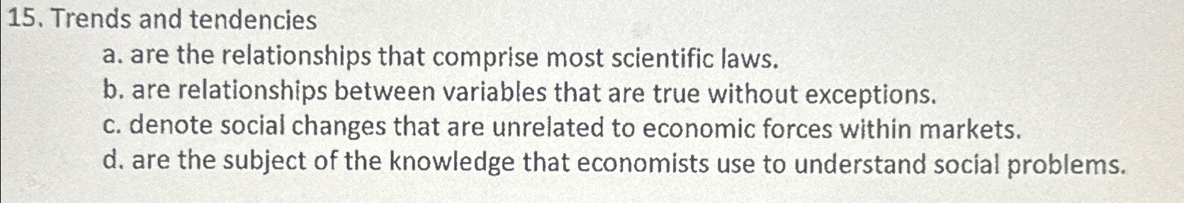 Solved Trends and tendenciesa. ﻿are the relationships that | Chegg.com