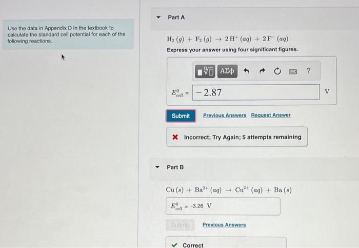 Solved Use the data in Appendix D in the textbook to | Chegg.com