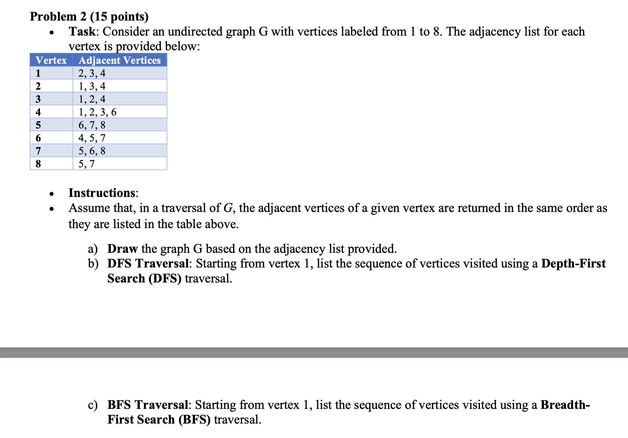 Solved Problem 2 ( 15 ﻿points) - ﻿Task: Consider an | Chegg.com