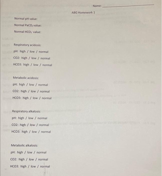 Solved Interpret: Is it a respiratory acidosis, respiratory | Chegg.com