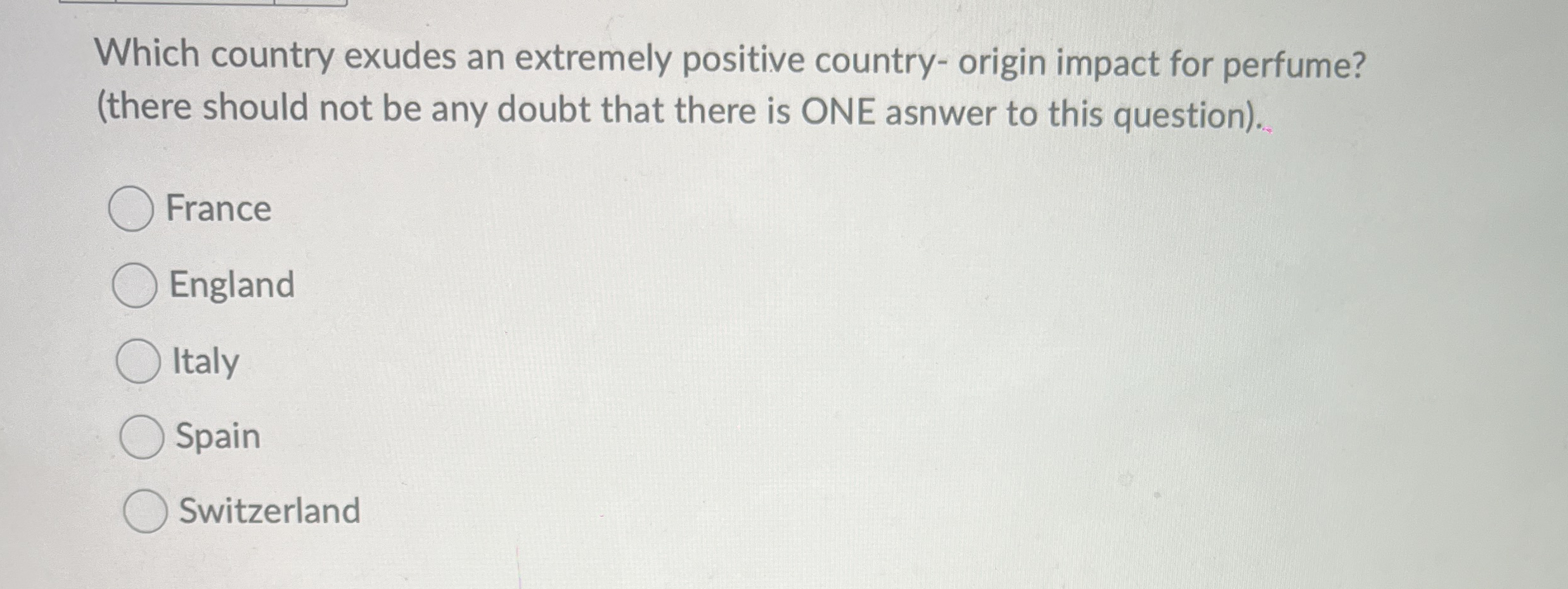 Solved Which country exudes an extremely positive country- | Chegg.com
