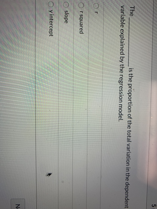 Solved The is the proportion of the total variation in the | Chegg.com