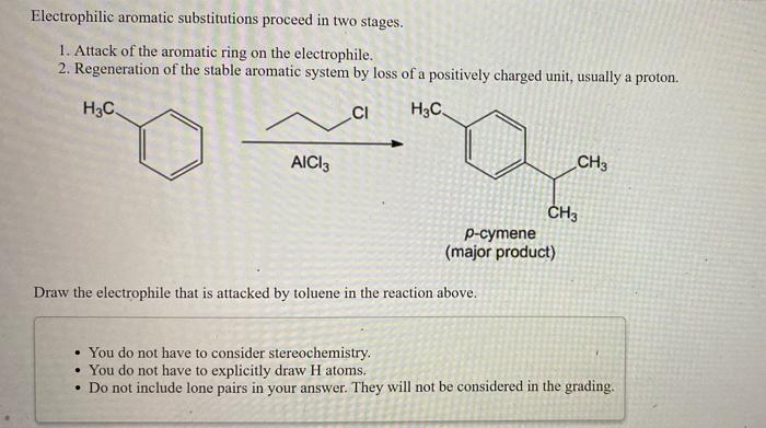 Solved Electrophilic aromatic substitutions proceed in two | Chegg.com